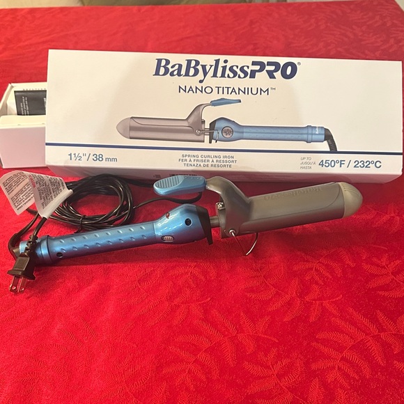BaByliss | Hair | Babylisspro Nano Titanium Spring Curling Iron Blue 12 ...